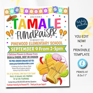 Tamale Fundraiser Flyer, Nacho Average Mexican Food Taco Printable ...