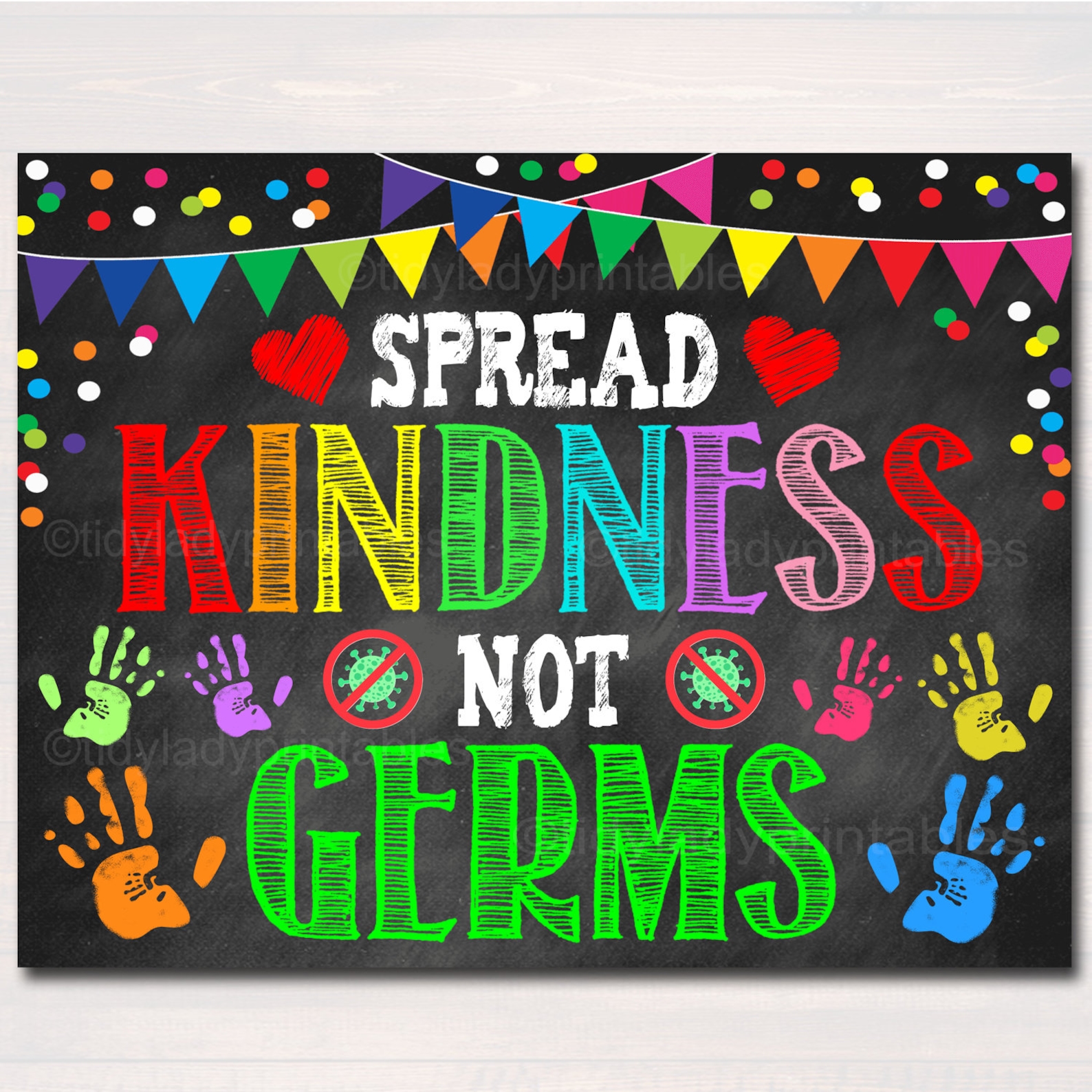 Spread Kindness Not Germs Health Room Nurse Office School - Etsy