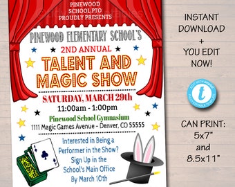 Magic Show Printable - Etsy