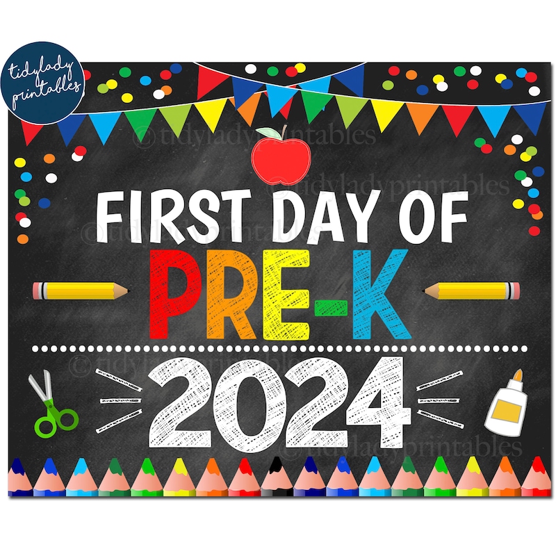 First Day of Pre K - Etsy
