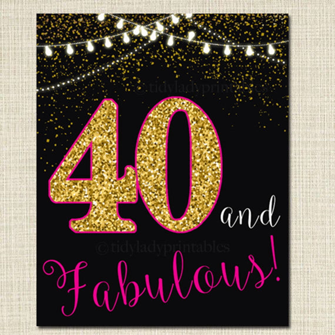 40 and Fabulous Cheers to 40 Years Forty and Fabulous 40th - Etsy