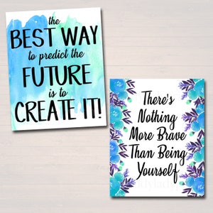 Inspirational Watercolor Posters: Classroom Decor Set (digital Download ...