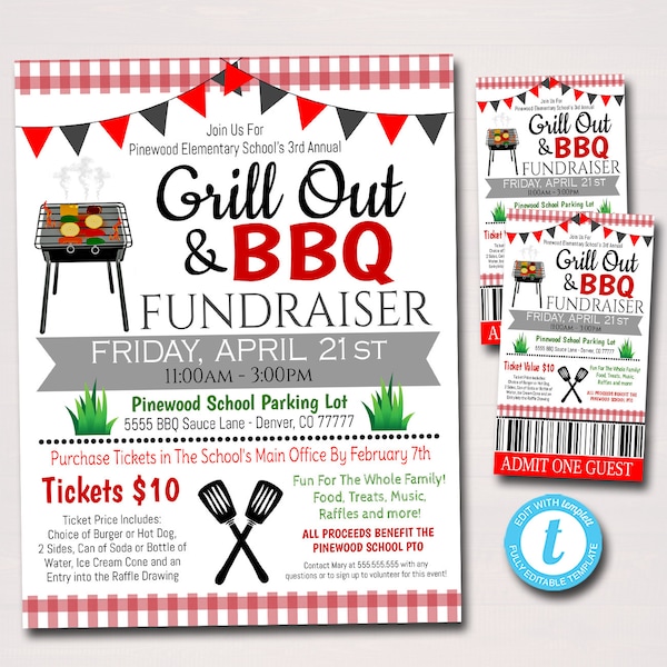 Bbq Ticket Template - Etsy