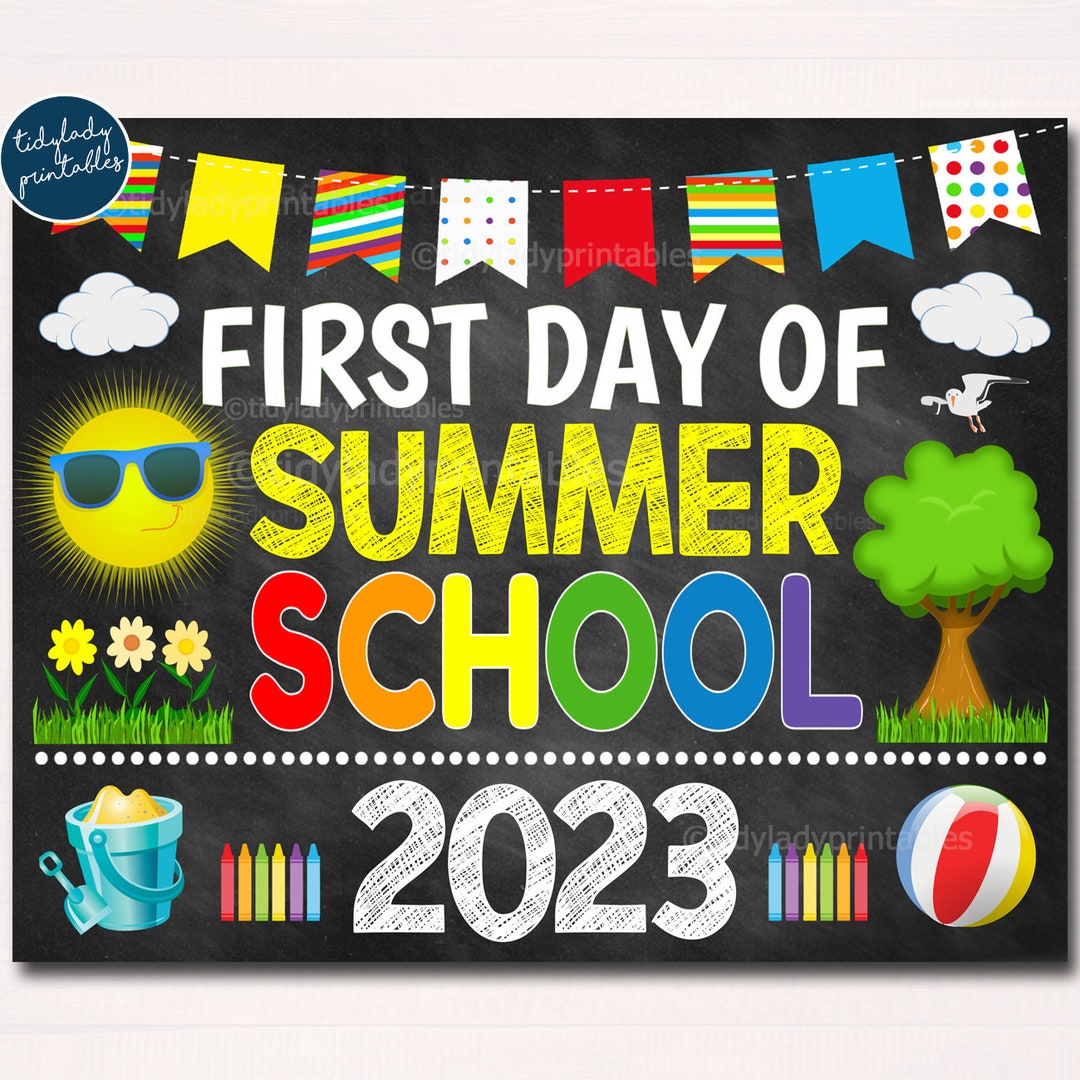 First Day of Summer School Sign Printable Instant Download - Etsy