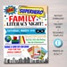 Superhero Family Literacy Night Flyer, Printable PTA PTO Flyer, School ...