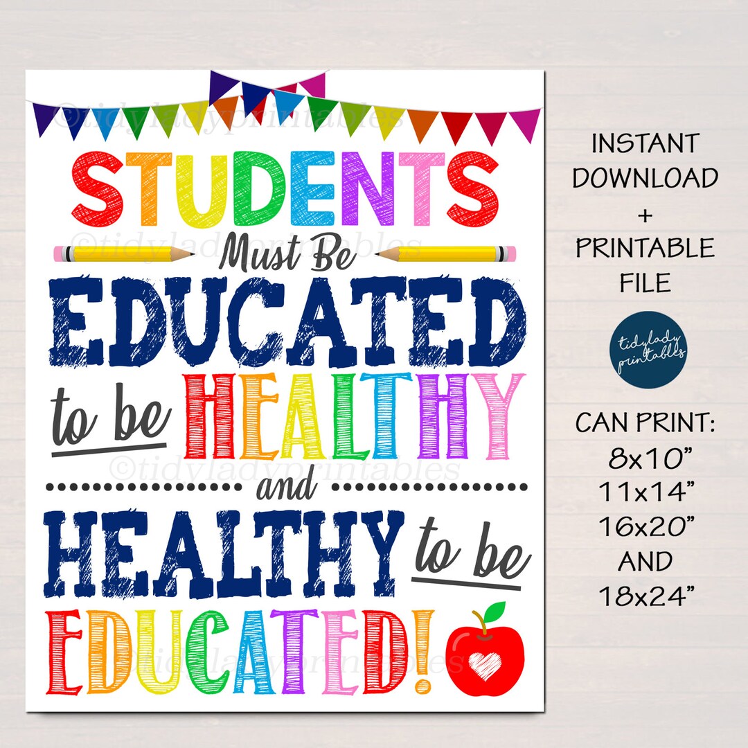 School Nurse Office Decor, Students Must Be Healthy to Be Educated ...