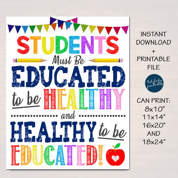 School Nurse Office Decor, Students Must Be Healthy to be Educated ...