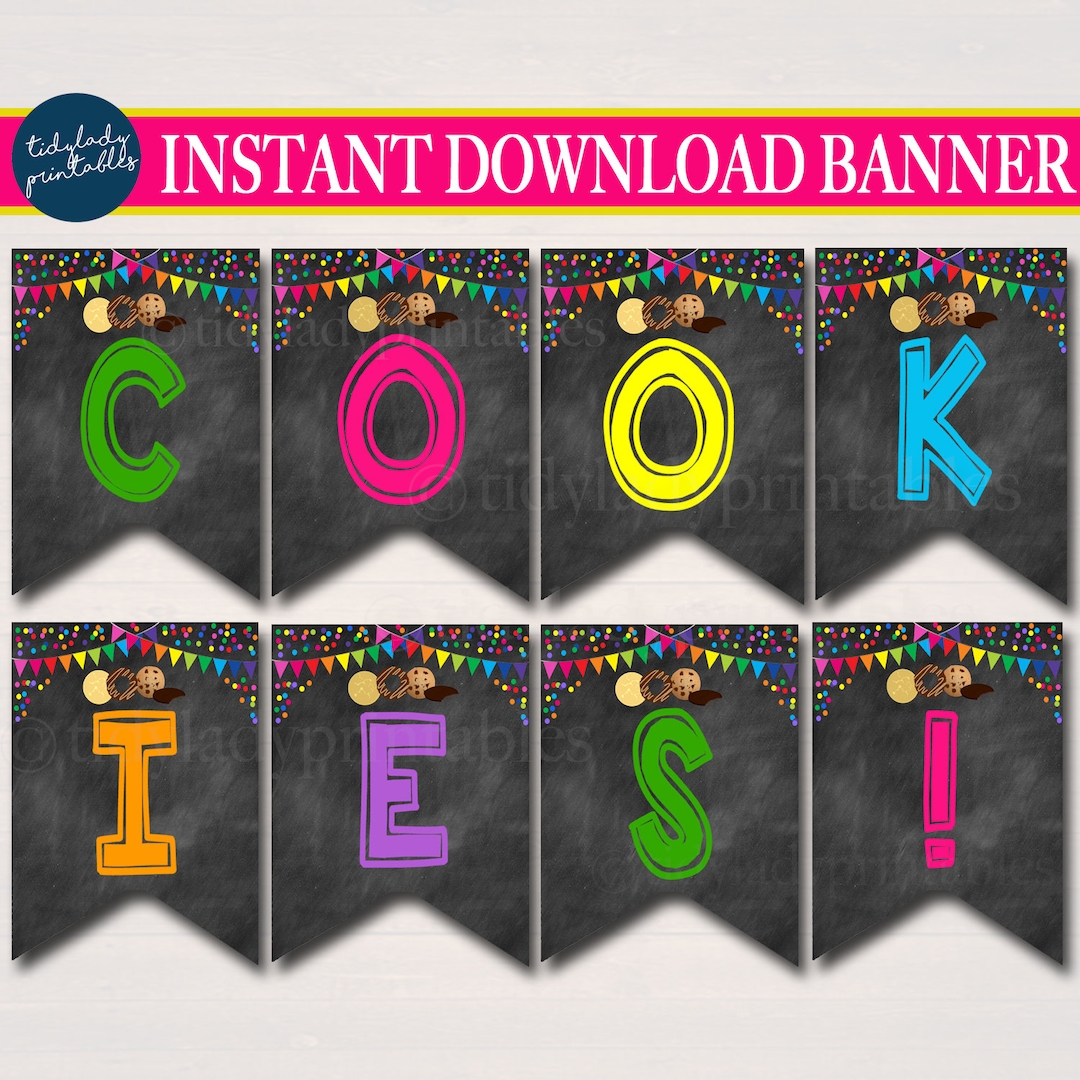 Cookie Booth Bunting Banner, Fundraising Booth Display, Cookie Booth ...