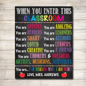 Personalized Printable Classroom Poster, Classroom Decor, Teacher ...