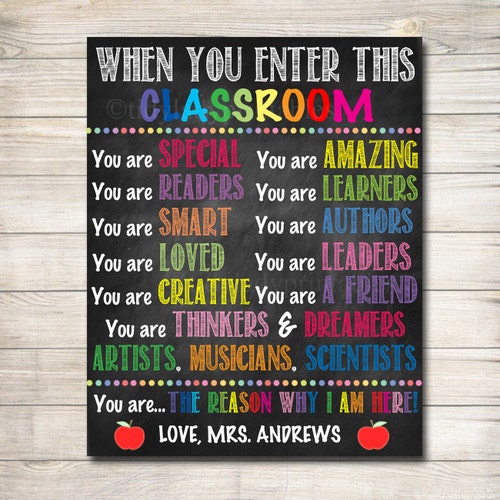 Personalized Printable Classroom Poster Classroom Decor - Etsy