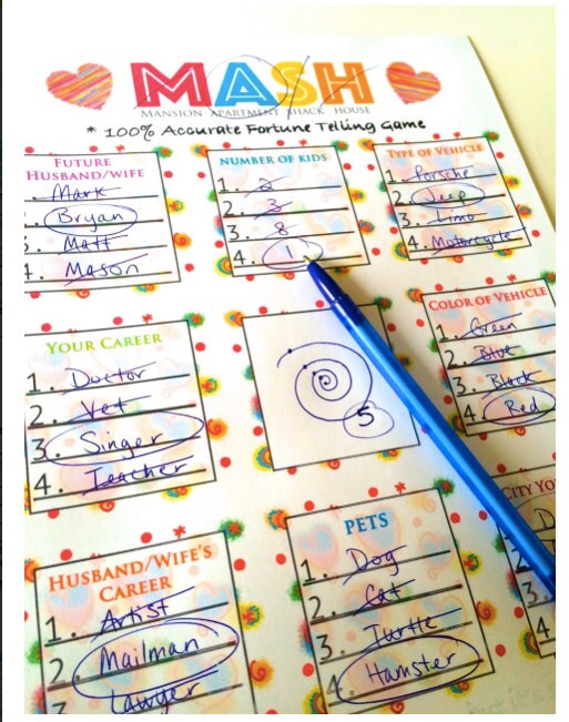 Printable Mash Game Girls Party Game Spa Party Beauty Party - Etsy Canada