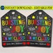 EDITABLE Candy Classroom Printable Gift Tags, Bursting With Joy That ...