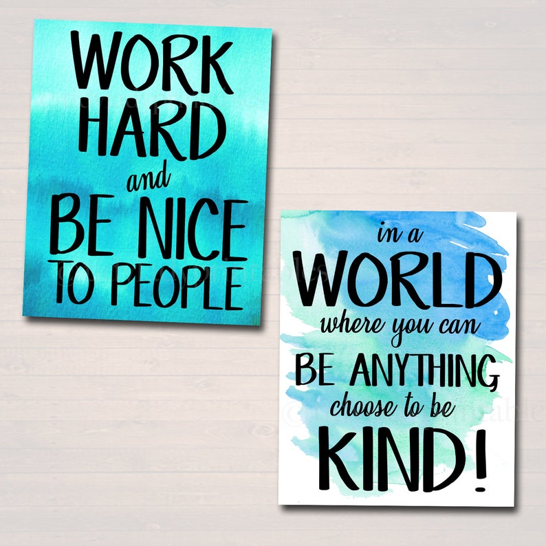 Inspirational Watercolor Posters: Classroom Decor Set (digital Download ...