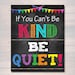 If You Can't Be Kind Be Quiet, School Counselor Poster, Teen Bedroom ...