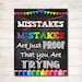 Classroom Decor Mistakes Are Proof You're Trying Poster - Etsy