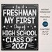 First Day of High School Sign First Day of 9th Grade Sign First Day of ...