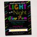 EDITABLE Prom Ticket/invite Flyer Set School Dance Digital Invite, Neon ...