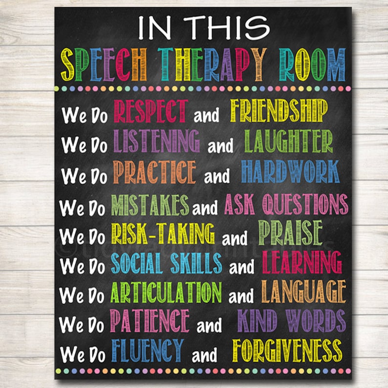 SLP Office Decor Poster Pack: Speech Therapy Art (digital Download) - Etsy