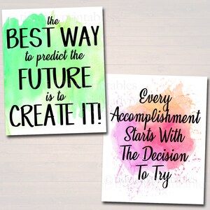 Inspirational Watercolor Posters: Classroom & Office Decor (set of 12 ...