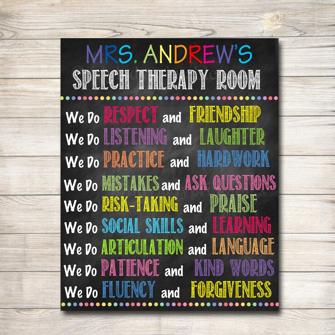 Speech Therapist, Communications Language Printable Classroom Rules ...