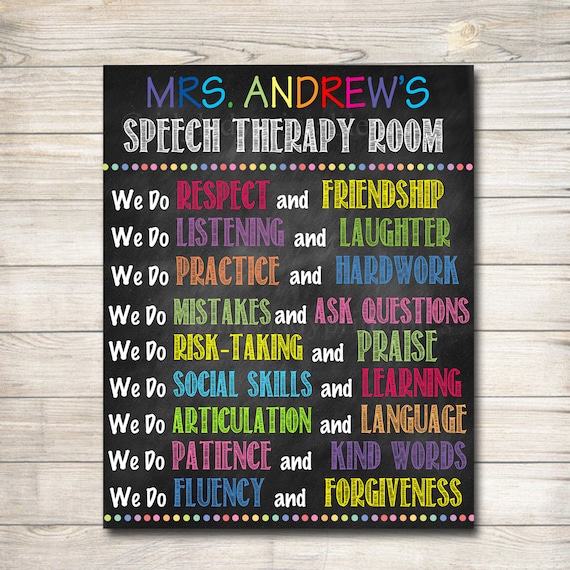 Speech Therapist, Communications Language Printable Classroom Rules ...