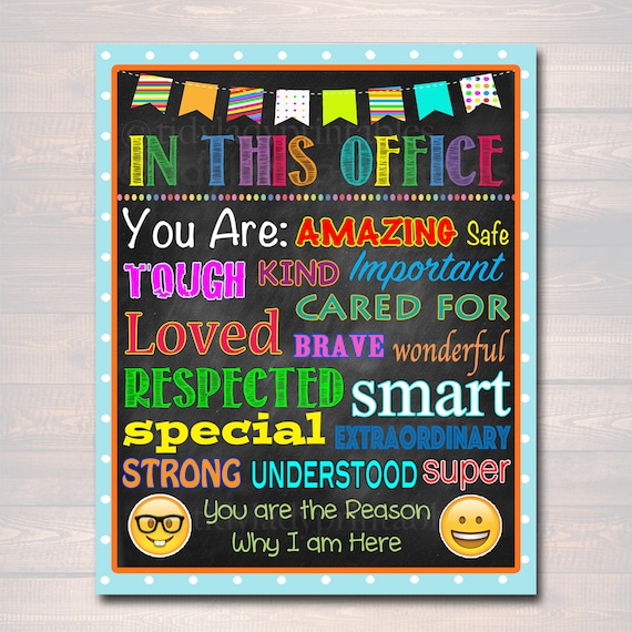 When You Enter This Office School Counselor Digital Poster, Therapist ...