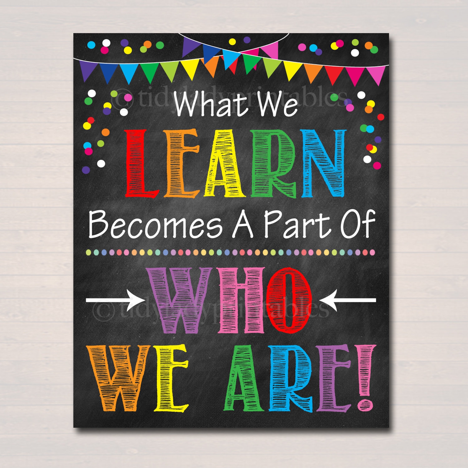 PRINTABLE What We Learn Becomes a Part of Who We Are Poster - Etsy
