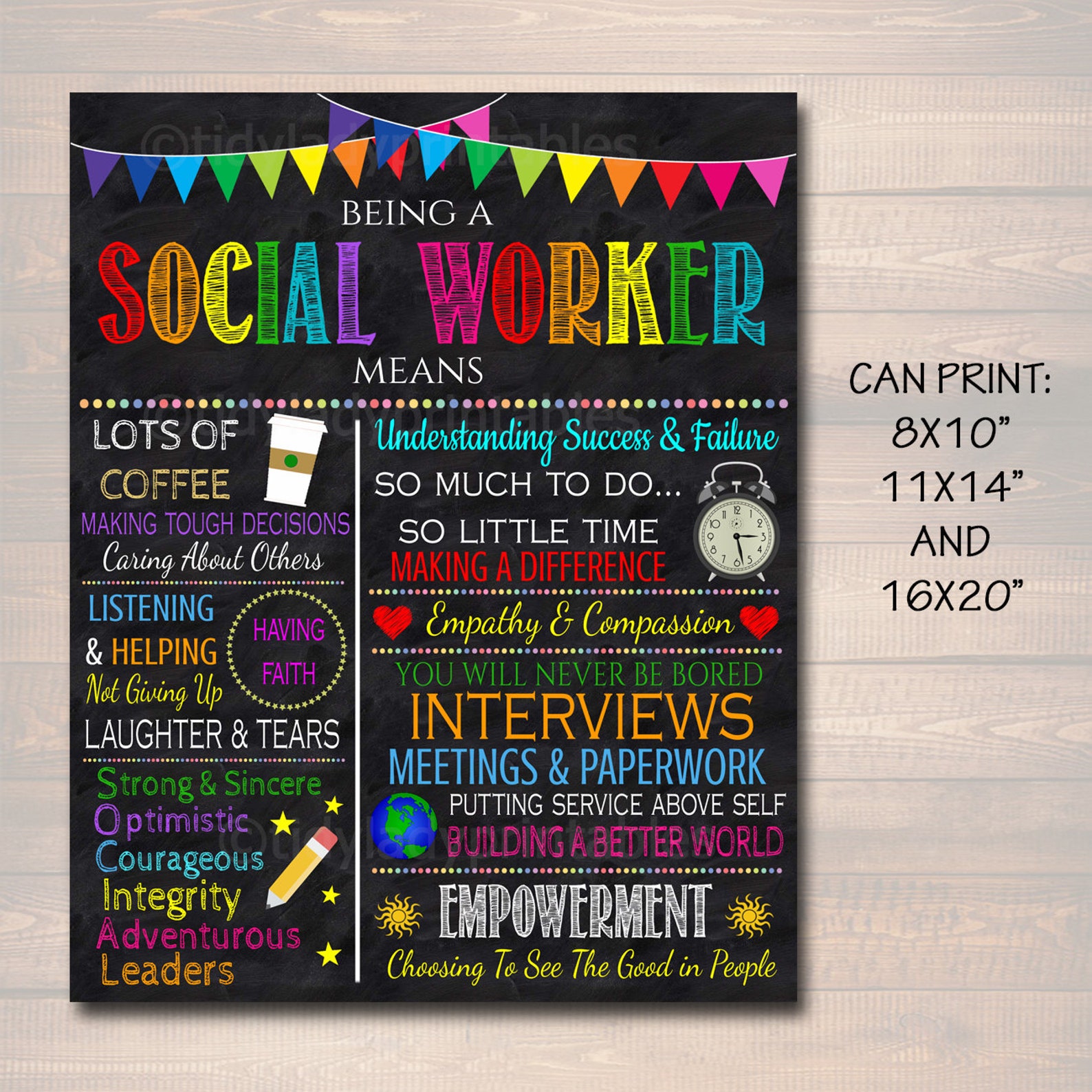 Social Worker Inspirational Art: Office Decor Poster (digital Download ...
