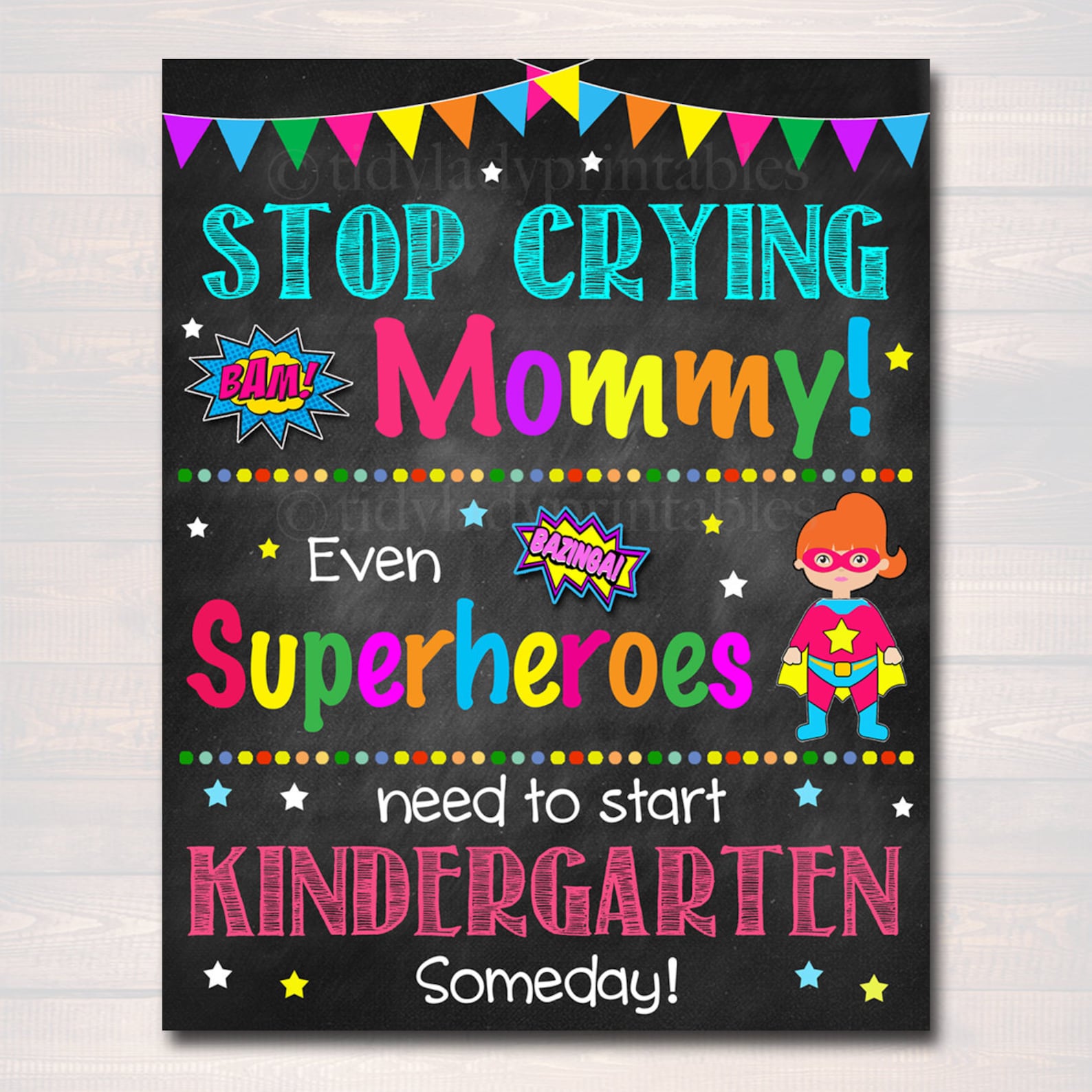 Stop Crying Mom Back to School Photo Prop Kindergarten - Etsy