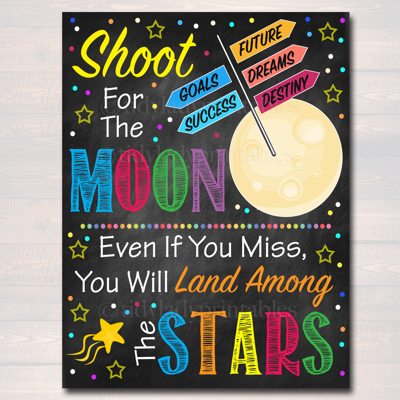 Shoot For The Moon Land Among The Stars School Counselor | Etsy