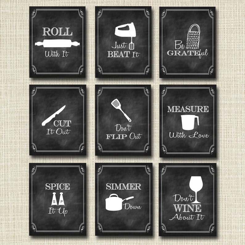 Kitchen Wall Art Kitchen Decor PRINTABLE Signs. INSTANT | Etsy