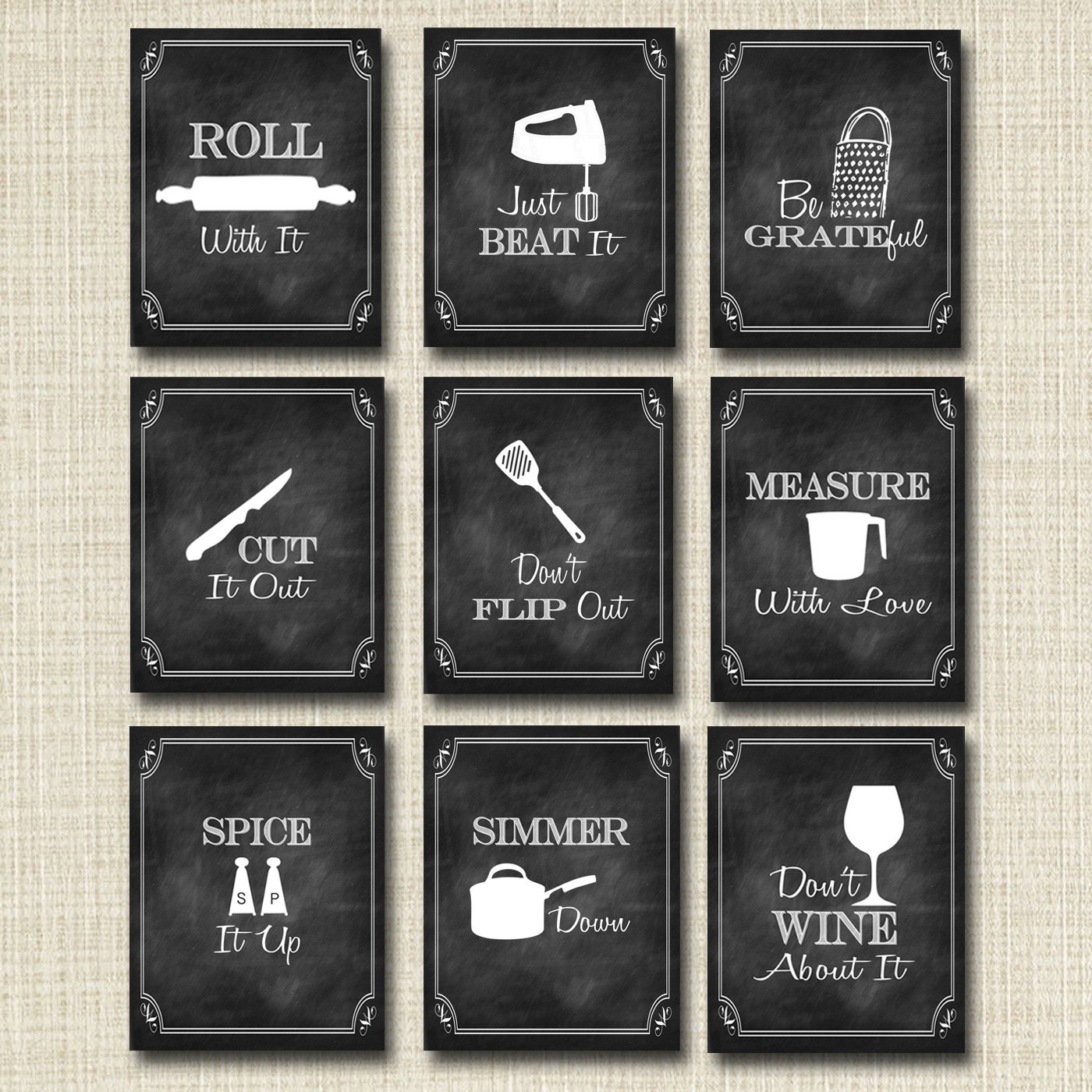 Kitchen Wall Art Kitchen Decor PRINTABLE signs. INSTANT | Etsy