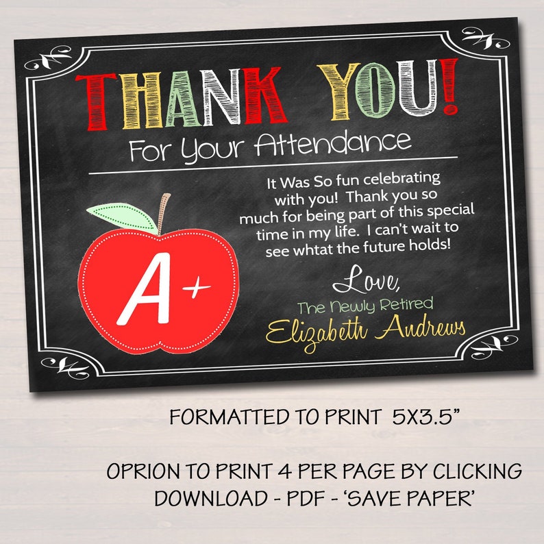 Teacher Retirement Invitation: Chalkboard Retirement Party (digital ...