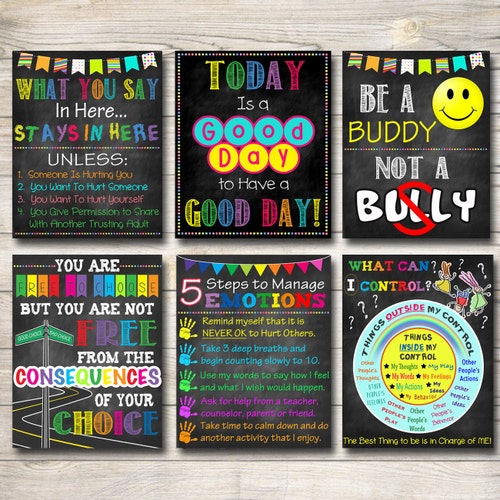Bundle Set School Counselor Office Decor Counseling Posters - Etsy