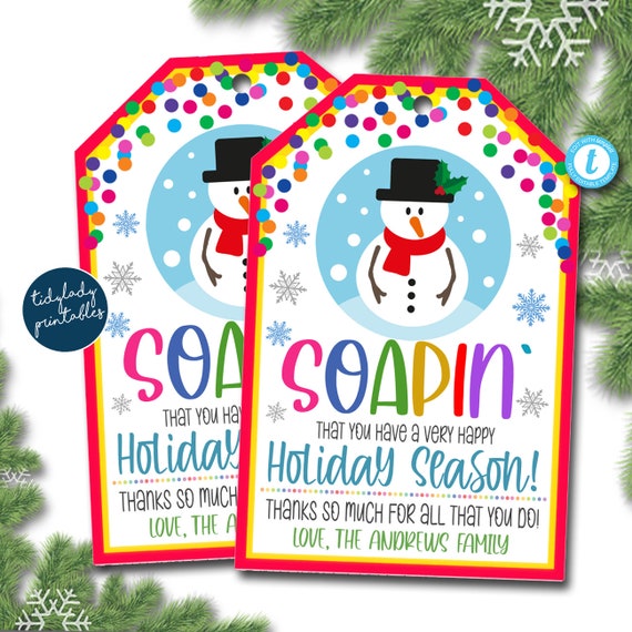 Christmas Soap Gift Tag Soapin you have a Merry Christmas, Hand ...