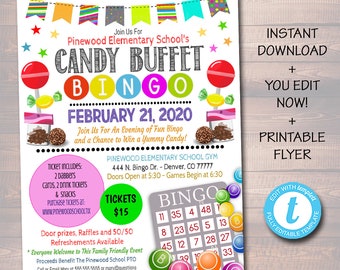 Turkey Bingo Flyer Template - Etsy