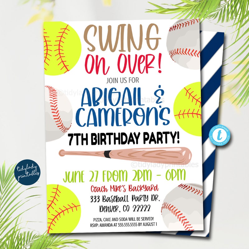 Baseball Invitation - Etsy