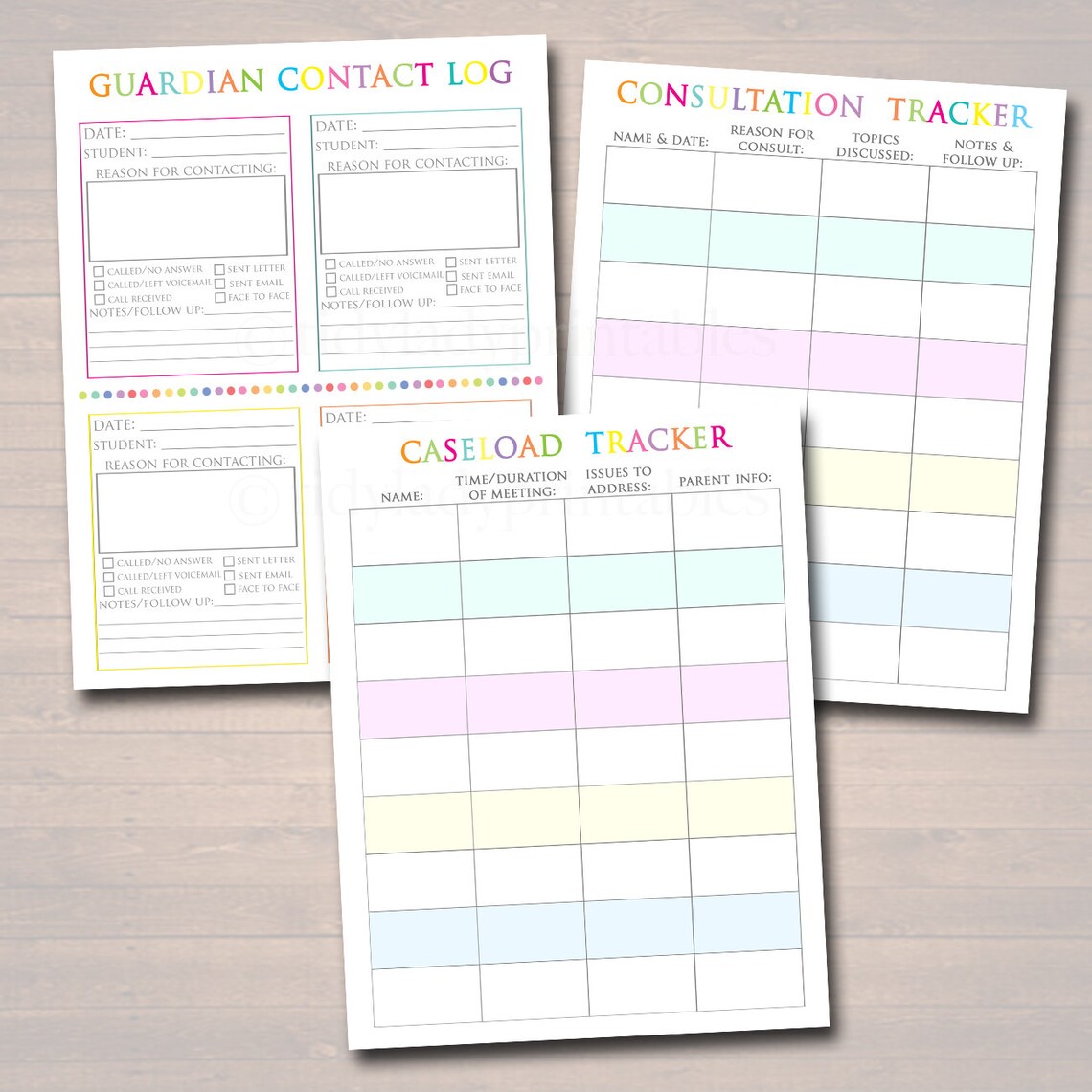 Printable Counselor Planner Editable Undated Perpetual - Etsy