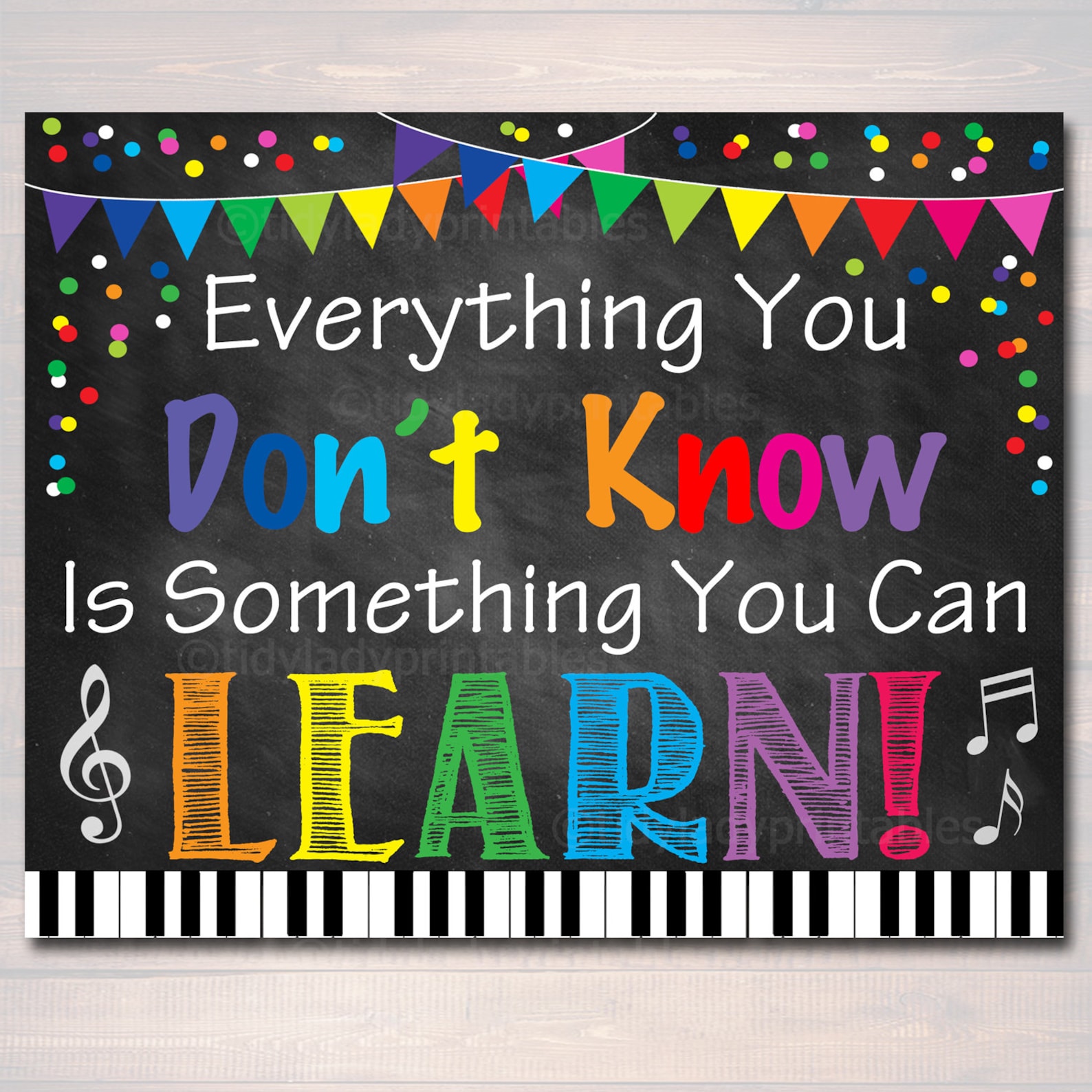 PRINTABLE Classroom Music Poster Everything You Don't Know | Etsy
