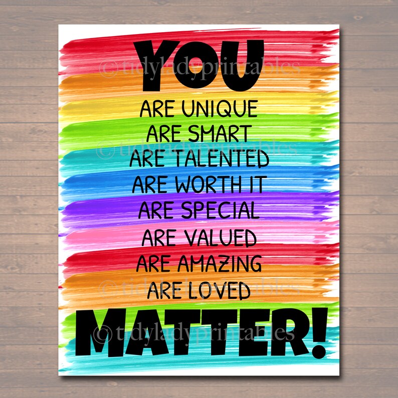 SET OF 6 Rainbow Watercolor Printable Posters School - Etsy