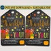 Thanksgiving Gift Tags, Grateful Thankful for You, Holiday Fall Staff ...