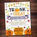 EDITABLE Trunk or Treat Flyer/invitation Printable Halloween Invitation ...