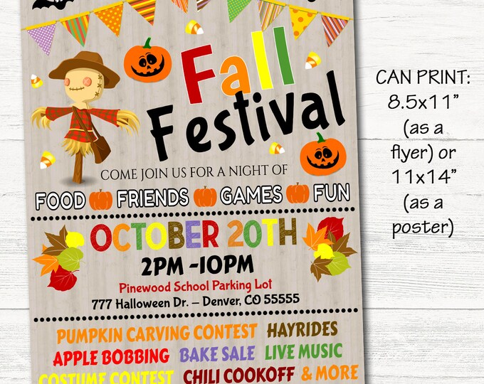 Pumpkin Painting Fundraiser Flyer: Editable Halloween Event Poster ...