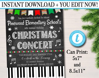GLITTERY CHRISTMAS RAINBOW Recital Program Template-editable - Etsy