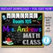 Personalized Math Teacher Classroom Door Sign (digital Download) - Etsy