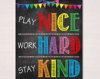 Work Hard Poster - Etsy