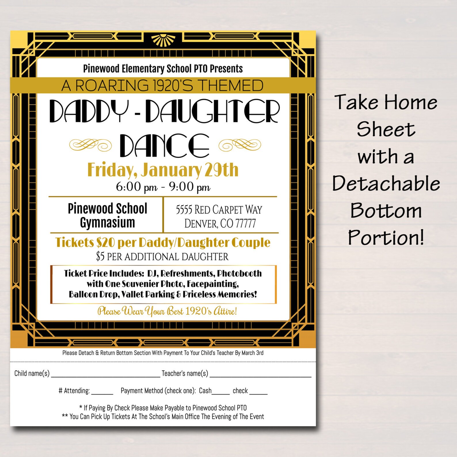 EDITABLE Daddy Daughter Dance Set School Dance Flyer - Etsy