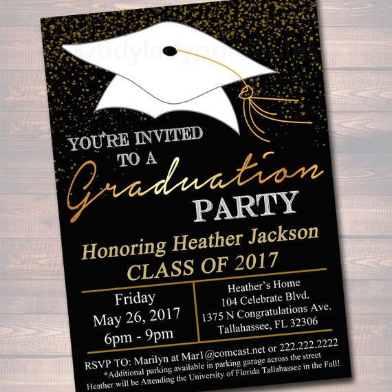 University Graduation Party Invitations