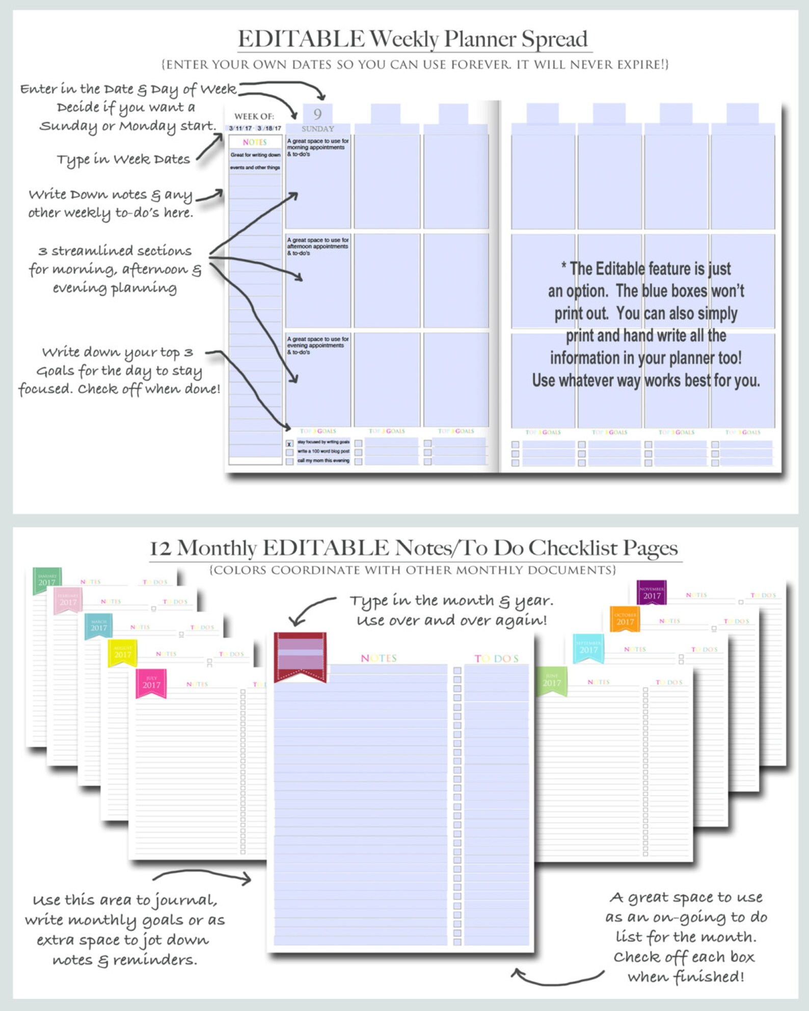 Printable Counselor Planner Editable Undated Perpetual - Etsy