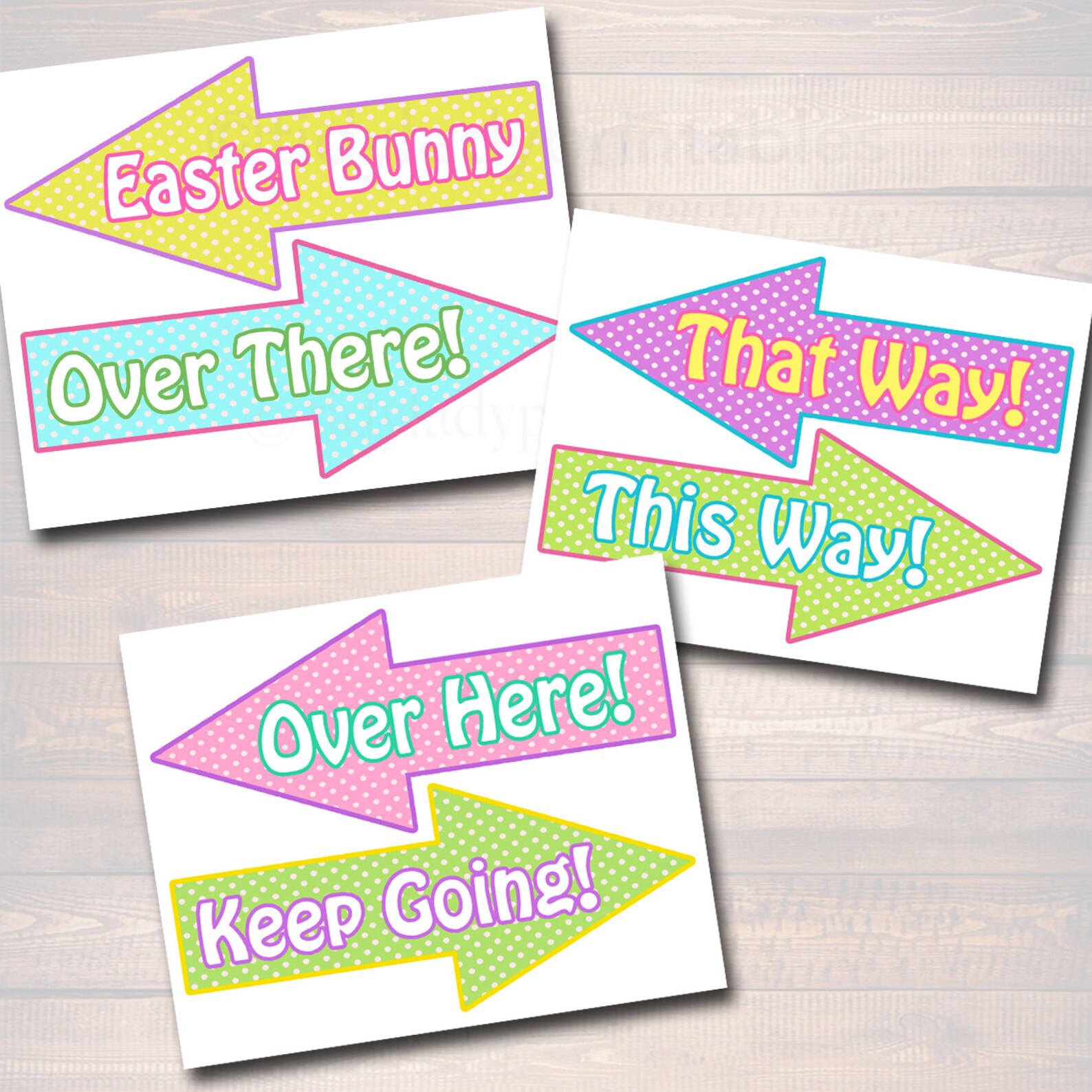 Easter Egg Hunt Sign Kit Printable Egg Hunt Arrows Easter - Etsy